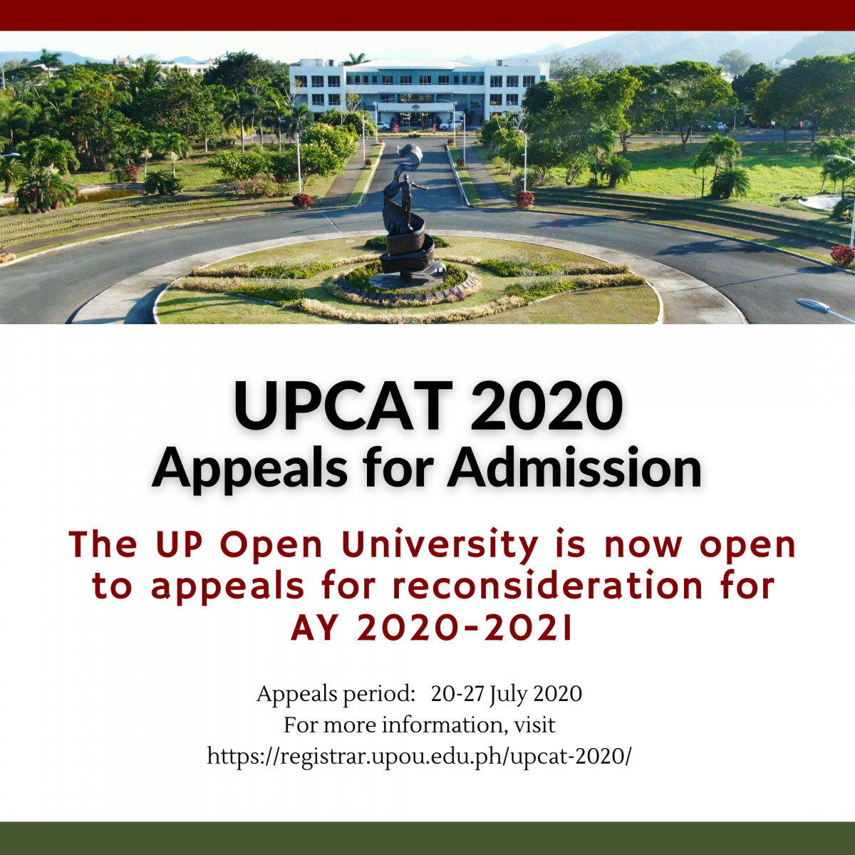 UPOU is now open to appeals for reconsideration for admission for AY ...